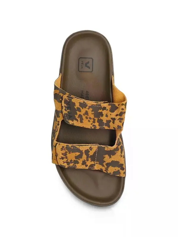 VEJA Etna Leopard-print Suede Flat Sandals