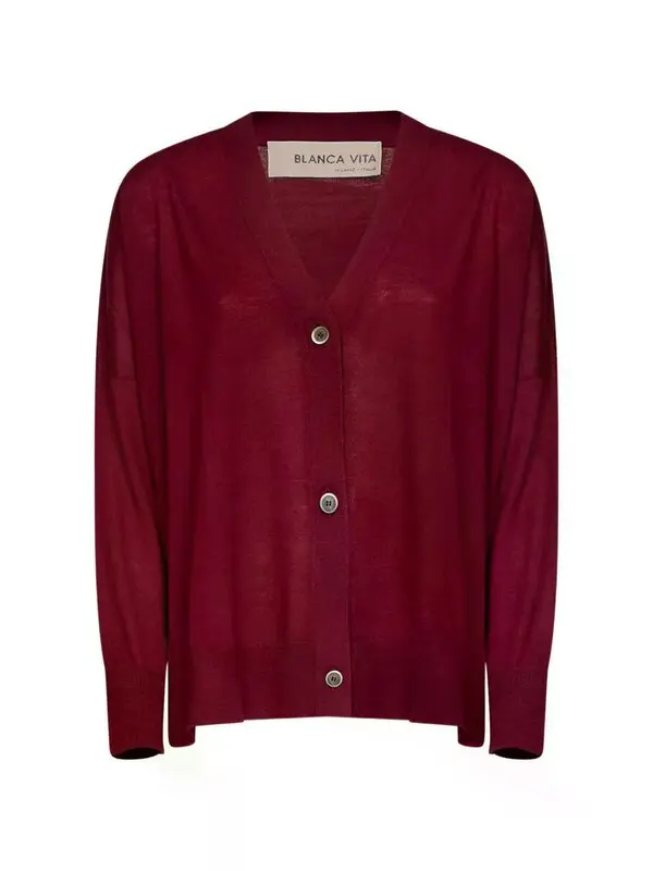 BLANCA VITA V-neck Button-up Cardigan