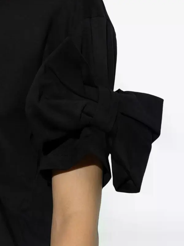 Noir Kei Ninomiya Bow-appliqué T-shirt