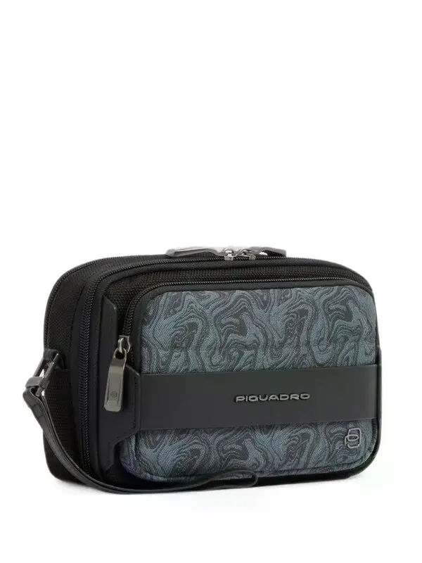 PIQUADRO Patterned Zip-around Clutch Bag