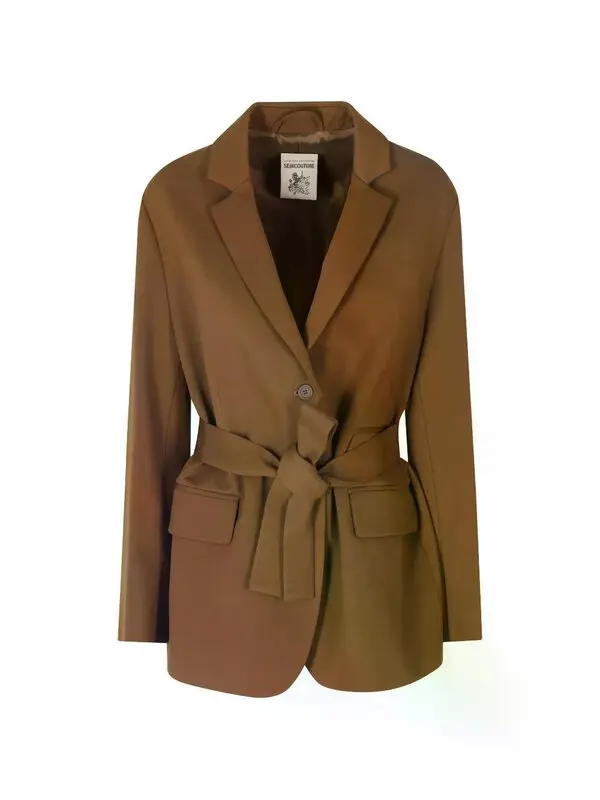 SEMICOUTURE Belted Single-breasted Blazer