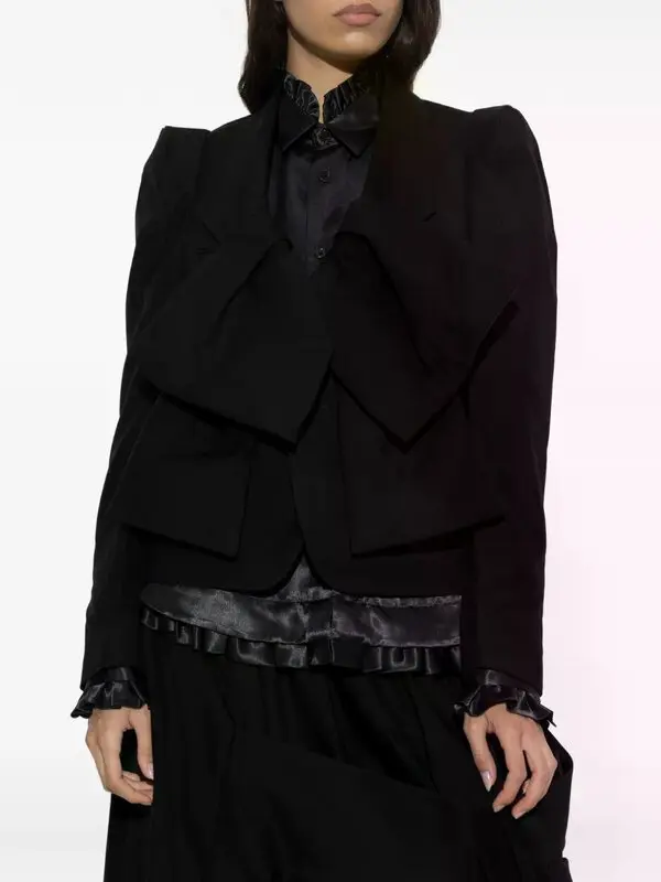 Noir Kei Ninomiya Bow-embellished Wool Blazer