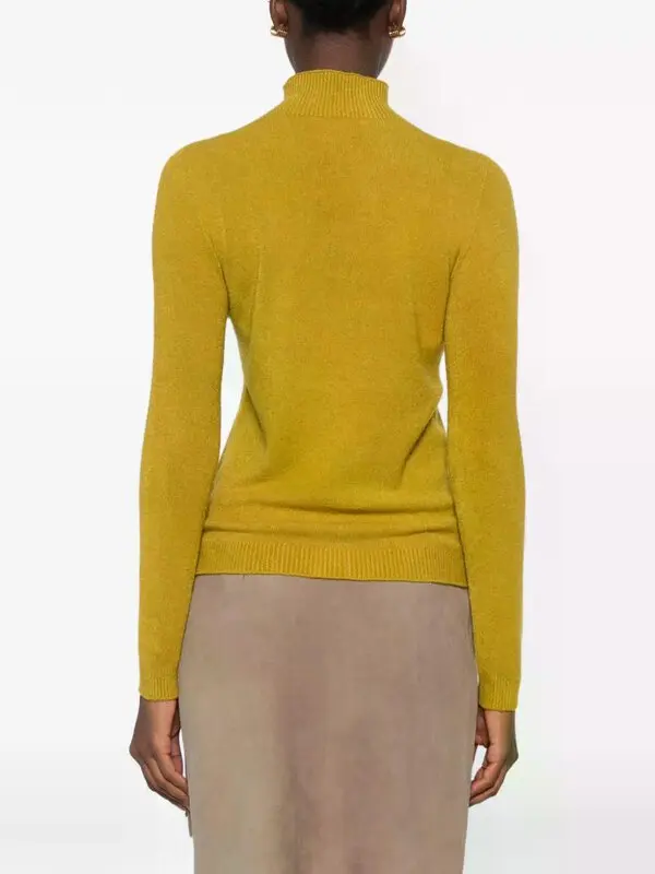 AROVESCIO Ribbed-trim Mock-neck Sweater