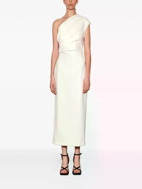 WYNN HAMLYN Ruby One-shoulder Midi Dress