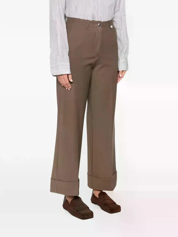 MY MYTHS Pressed-crease Turned-up Trousers