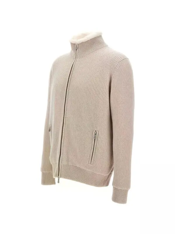 GRAN SASSO Ribbed-knit Cashmere Cardigan