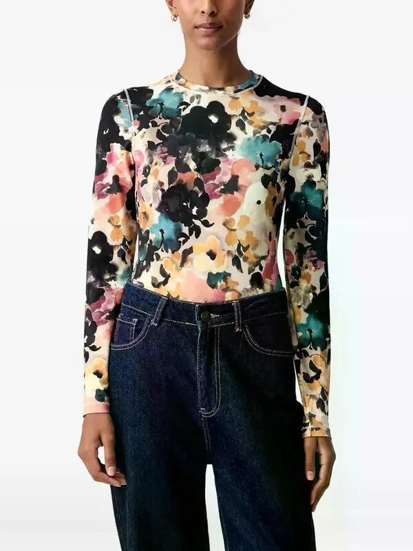 Stine Goya Floral-print Long-sleeve T-shirt