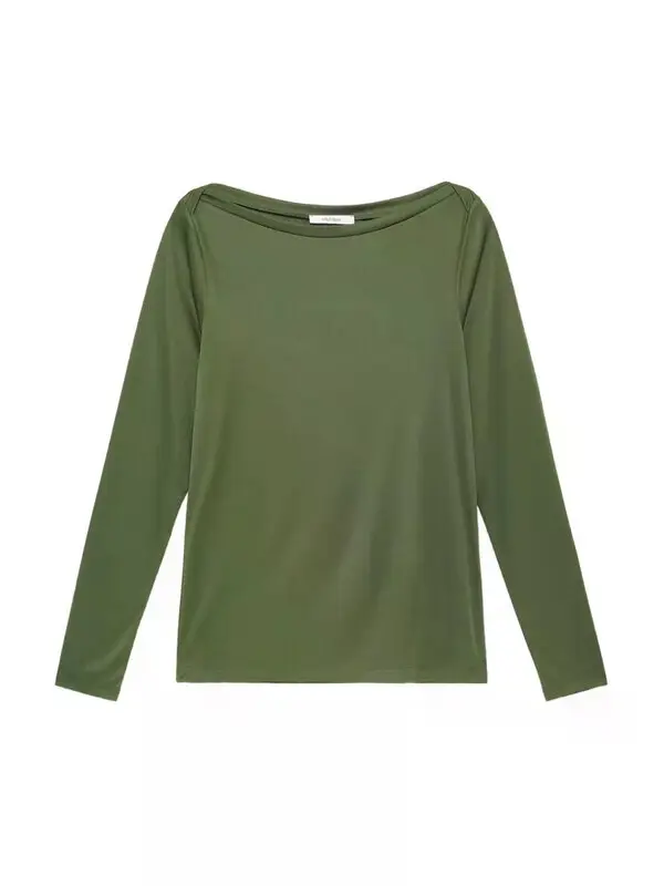 Malìparmi Plane Poly Boat-neck Long-sleeve T-shirt - Green