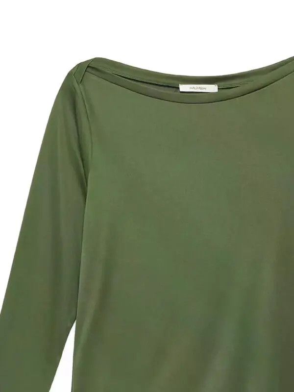 Malìparmi Plane Poly Boat-neck Long-sleeve T-shirt - Green