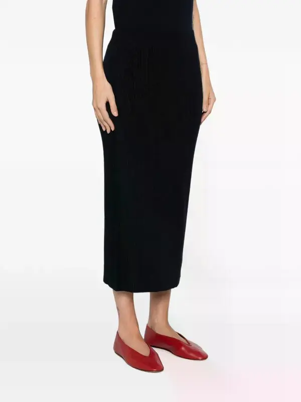 AROVESCIO Ribbed-knit Midi Skirt