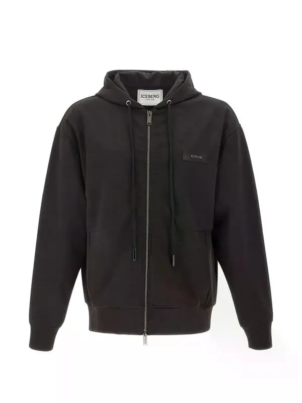 Iceberg Logo-patch Zip-up Hoodie