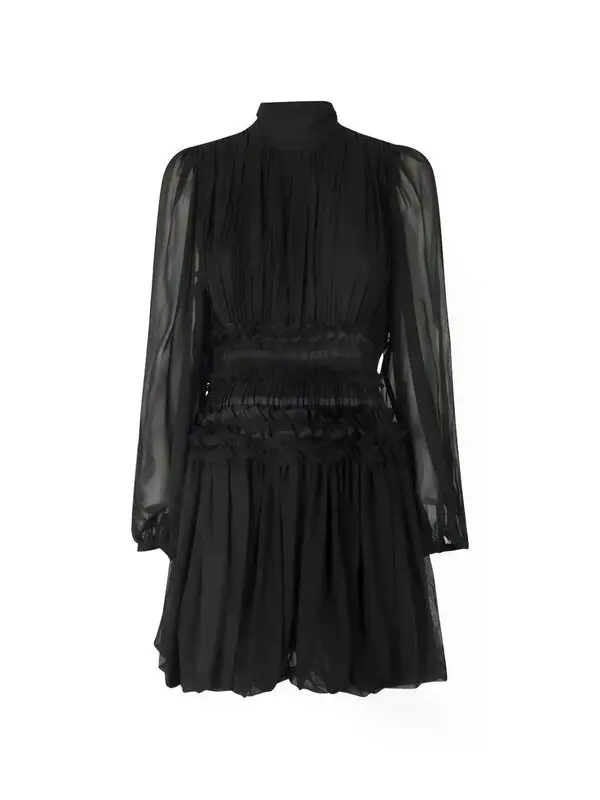 Ulla Johnson Ruffled Silk Mini Dress - Black