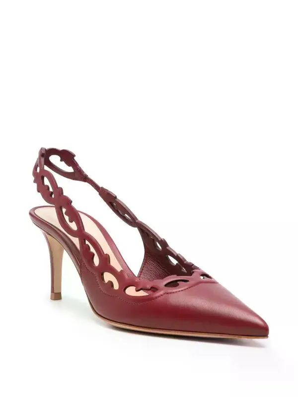 GIANVITO ROSSI Cut-out Slingback Heeled Pumps