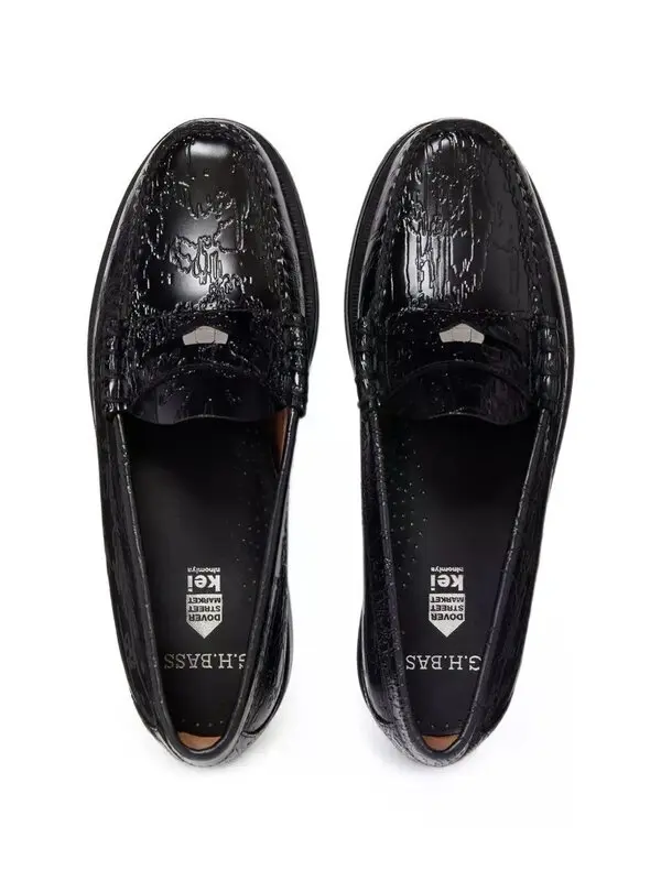 G.H.BASS Weejuns Larson Embossed Leather Loafers