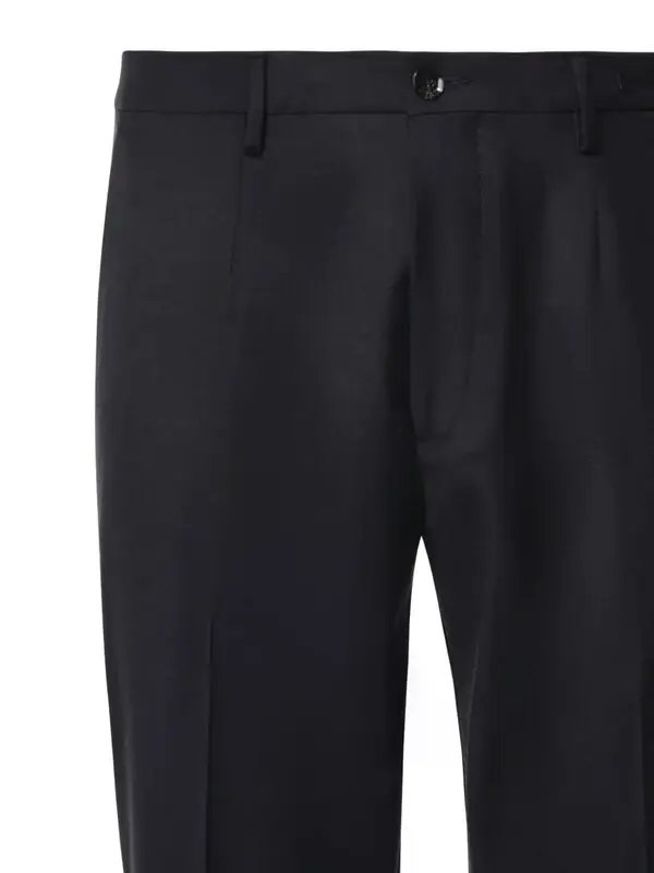 MICHAEL COAL Pleated Turn-up Trousers