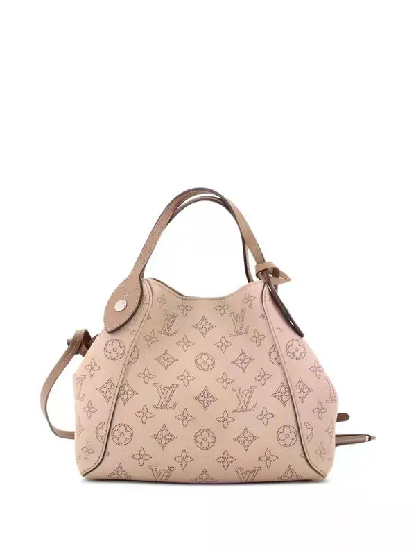 LOUIS VUITTON Hina Handbag Mahina Leather Pm Shoulder Bag - Grey