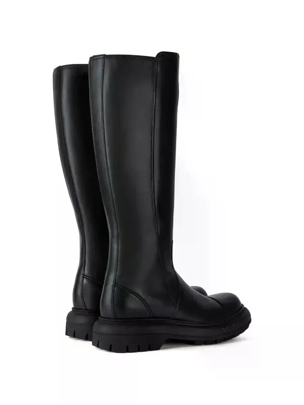 Givenchy Cargo Biker Knee High Boots In Leather