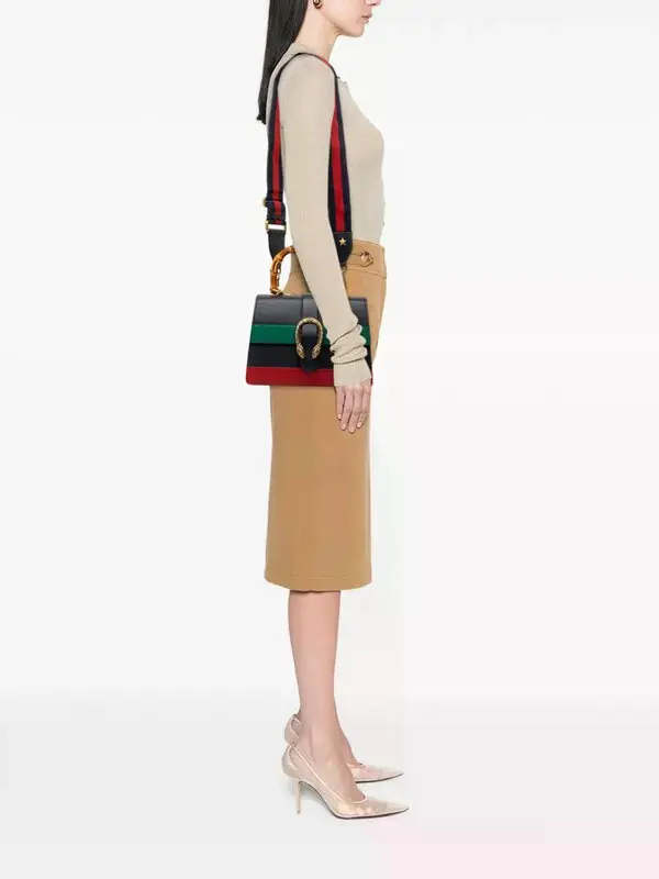Gucci 2016-2026 Medium Calfskin Bamboo Dionysus Web Satchel