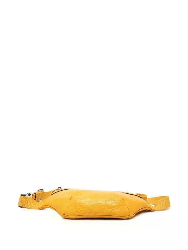 Gucci 2000-2015 Gg Embossed Perforated Calfskin Belt Bag