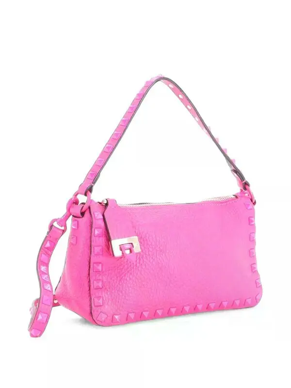 Valentino Garavani Rockstud Zip Pochette Leather Small Shoulder Bag