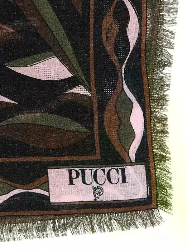 Emilio Pucci Dune Print Wool And Silk Pashmina