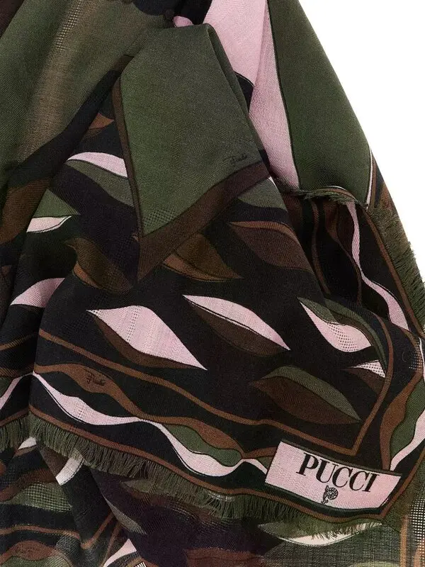 Emilio Pucci Dune Print Wool And Silk Pashmina
