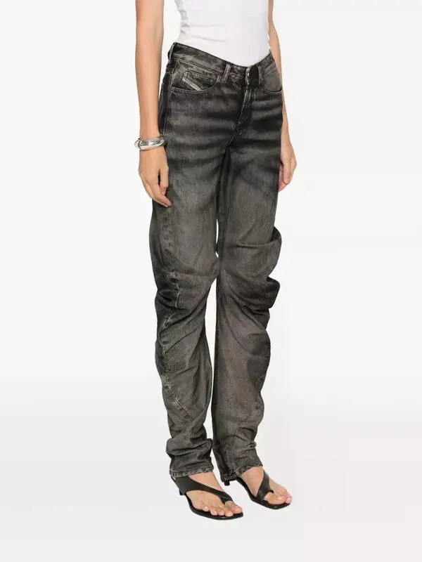 DIESEL® Faded-effect Panelled Jeans