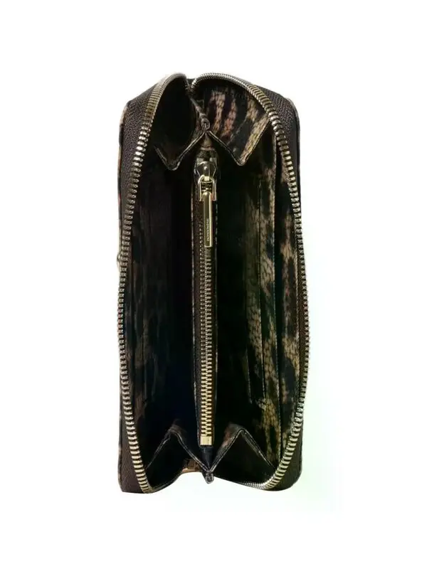 Borbonese Leopard-print Zip-around Wallet - Neutrals