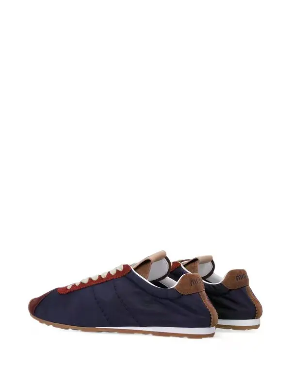 Miu Miu Suede-trim Panelled Sneakers