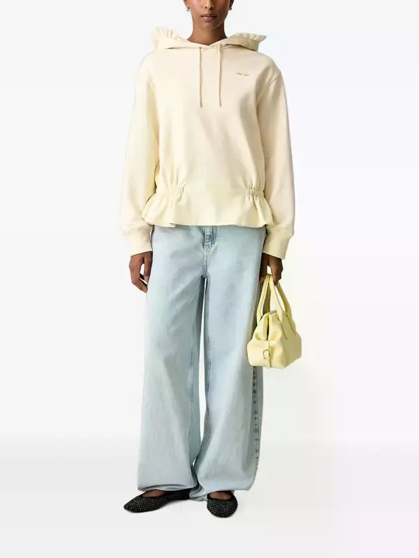 Stine Goya Ruffled Drawstring Hoodie
