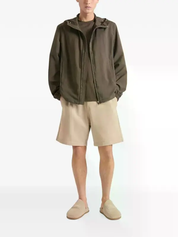 Givenchy Bermuda Shorts In Fleece With Paris Gros Grain