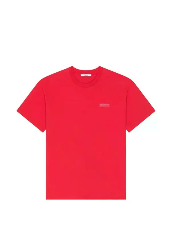 Givenchy T-shirt In Cotton With Paris Gros Grain