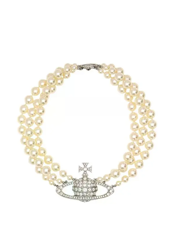 VIVIENNE WESTWOOD Orb Pearl-embellished Necklace - Neutrals
