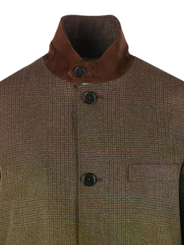 Loro Piana Roadster Checked High-neck Jacket