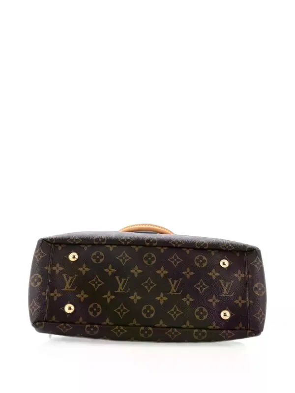 LOUIS VUITTON Pallas Tote Monogram Canvas With Leather Shoulder Bag - Brown