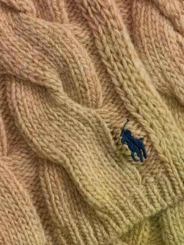 Polo Ralph Lauren Cable-knit Embroidered Scarf