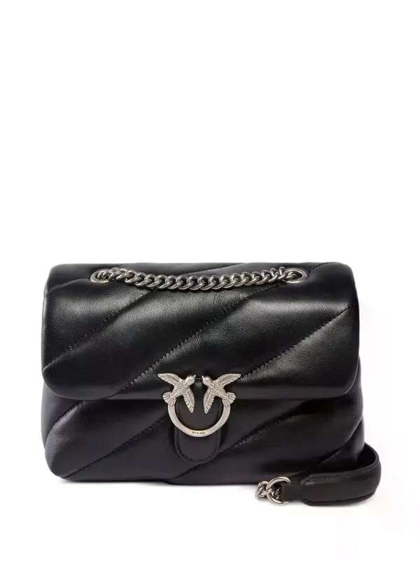 Pinko Small Love Bag Puff Maxi Quilt New Buckle Shoulder Bag - Black
