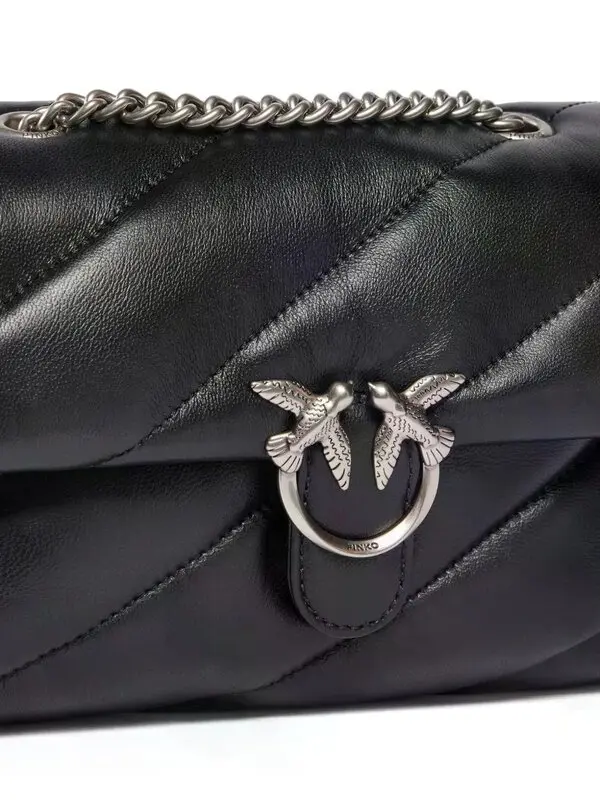 Pinko Small Love Bag Puff Maxi Quilt New Buckle Shoulder Bag - Black