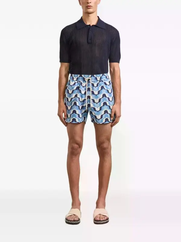 Frescobol Carioca Deserto-print Swim Shorts