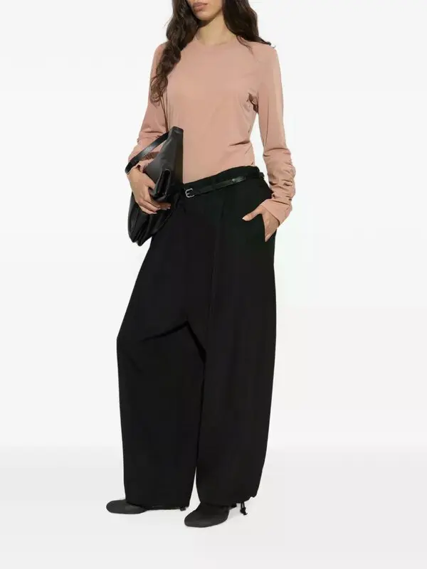 Noir Kei Ninomiya Ruched-sleeve Long-sleeve T-shirt
