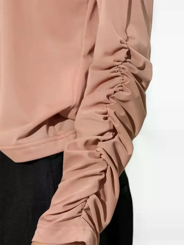 Noir Kei Ninomiya Ruched-sleeve Long-sleeve T-shirt