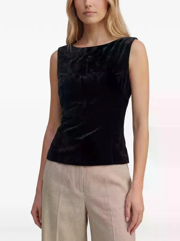 Valentino Garavani Velvet Sleeveless Top - Black