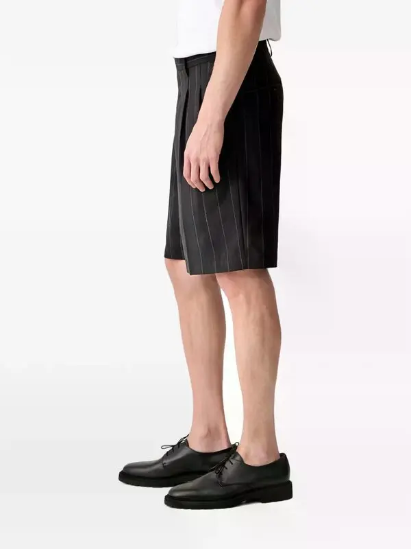 WACKO MARIA Pinstripe-print Pleated Shorts