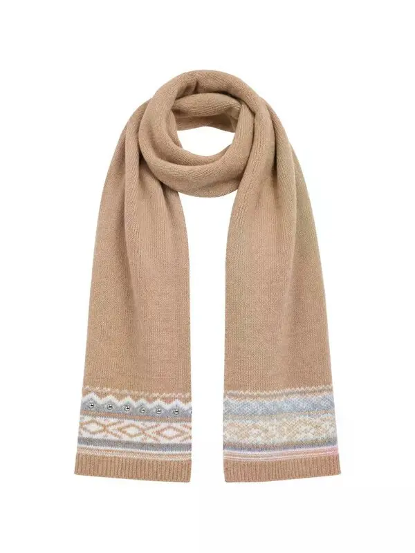 Liu Jo Jacquard Scarf With Jewel Embroidery