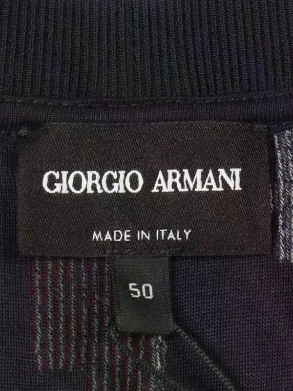 Giorgio Armani Geometric-pattern Velour T-shirt