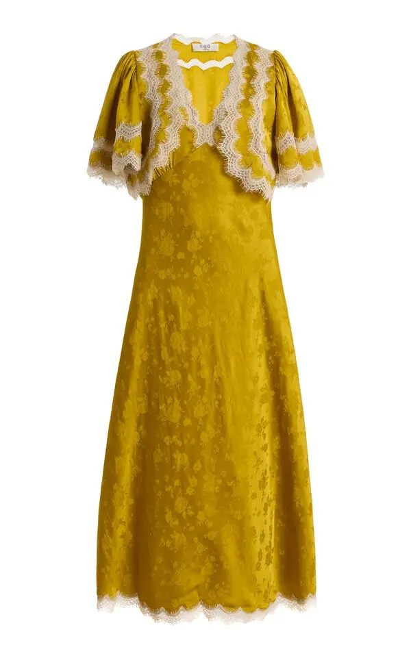 Sea Shay Jacquard Midi Cape Dress