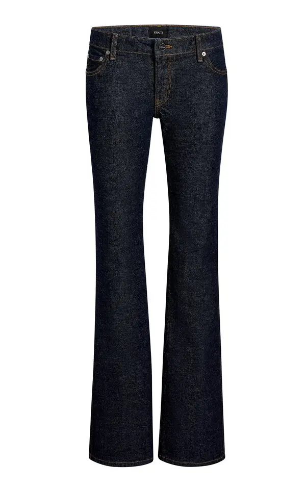 Khaite Conforti Stretch Low-rise Flared Jeans