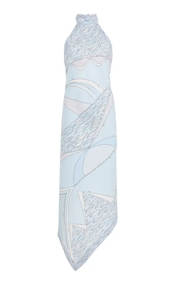 Emilio Pucci Printed Silk-twill Maxi Dress - Blue