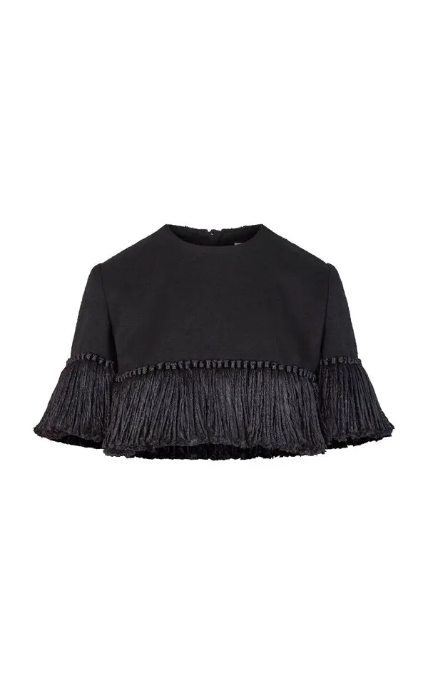 HEIRLOME Matilde Fringed Wool-blend Top