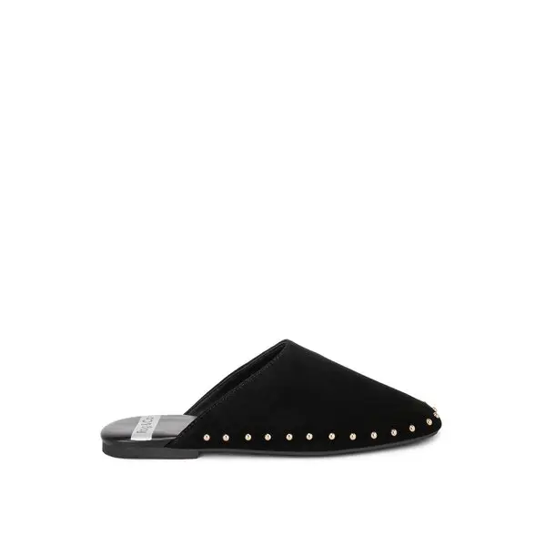 RAG & CO Corbera Studs Embellished Flat Mules In By - Black